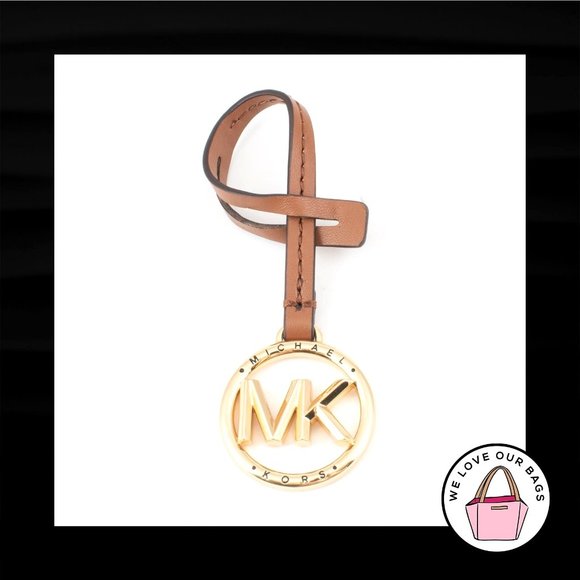 Michael Kors | Accessories | New Michael Kors Brown Leather Loop Strap Key Fob Bag Charm ...